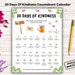 30 Days of Kindness Countdown Calendar, Acts of Kindness Calendar ...