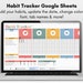 Habit Tracker Spreadsheet for Google Sheets, Daily Habit Goal Planner ...