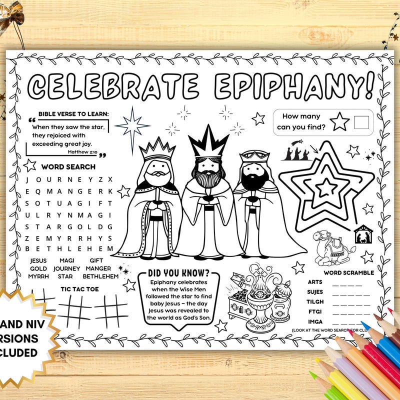 Coloring Pages Epiphany - Etsy