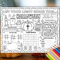 Christian Halloween Coloring Pages -bible Verse Fall Printables | Faith ...