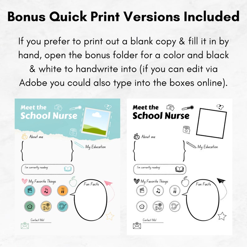 Meet the School Nurse Editable Template, Back to School Flyer, Get to ...