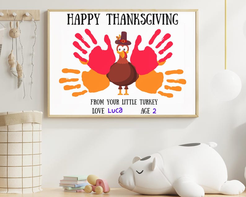 Thanksgiving Handprint Art Craft, Thanksgiving Handprint Craft, Turkey ...