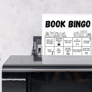 Book Bingo Reading Challenge, Reading Log Game Tracker Template, Book ...