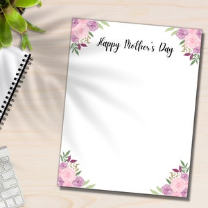Mothers Day Letter Printable, Dear Mom Letter Stationery, Handwritten ...