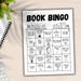 Book Bingo Reading Challenge, Book Reading Log Game, Books Read Tracker ...