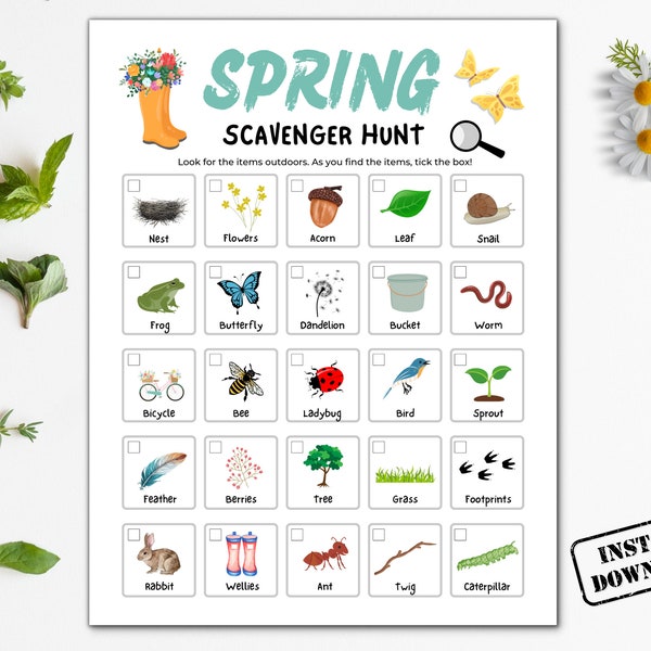Nature Scavenger Hunt - Etsy