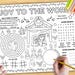 Joy to the World Activity Placemat, Christian Christmas Coloring Page ...