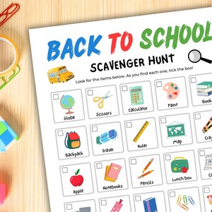 Back to School Scavenger Hunt, Classroom Treasure Hunt, School Games ...