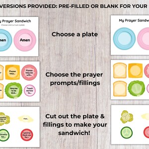 Prayer Sandwich Craft Activity, Kids Sunday School Praying Lesson ...