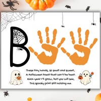 Halloween Handprint Footprint Art: Spooky DIY Keepsake (instant ...
