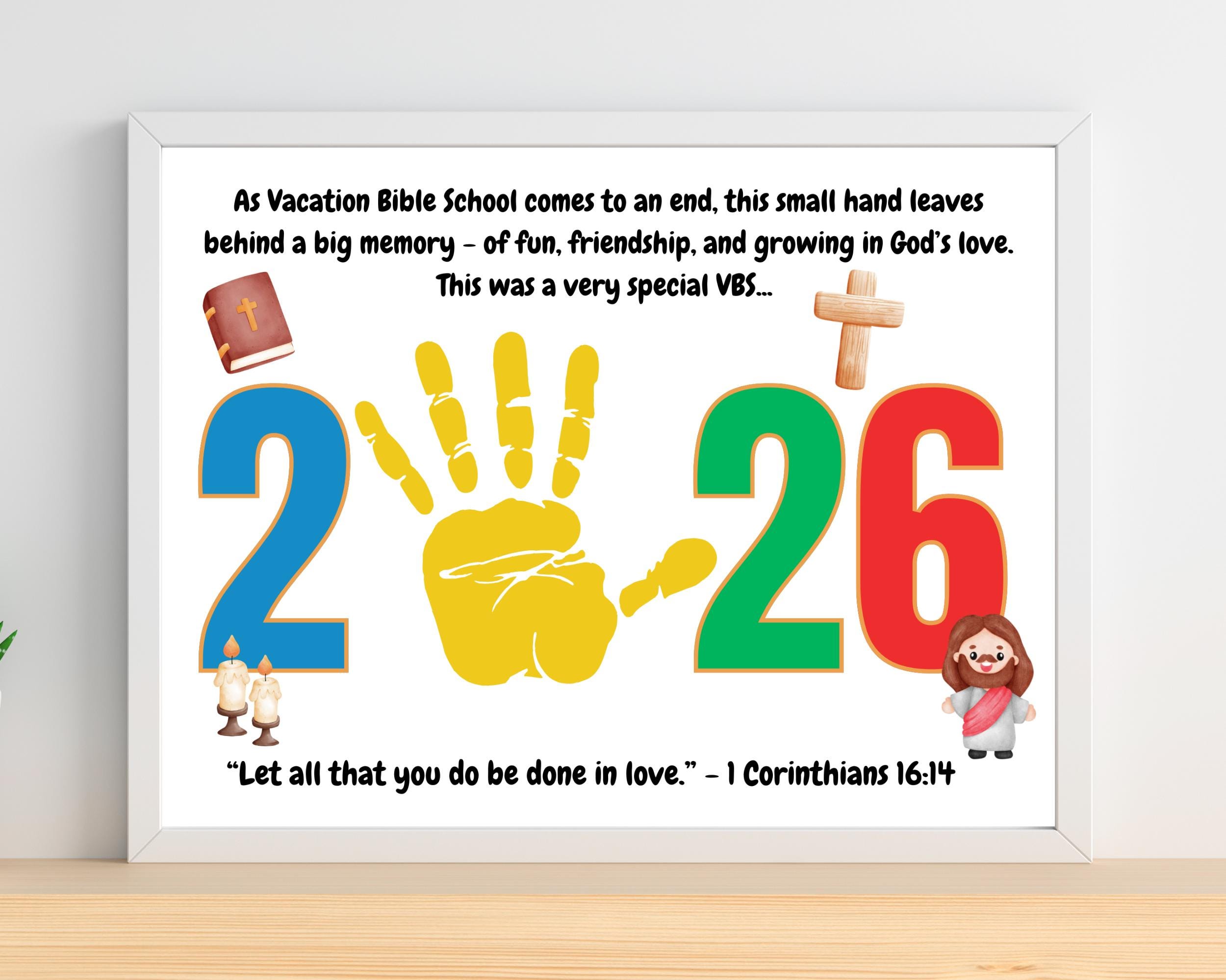 VBS Handprint Craft Printable, End of Vacation Bible School Art ...