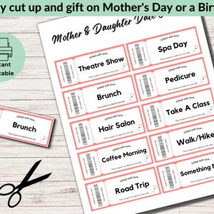 Coupon Book for Mom, Mother's Day Coupon Book Printable, Birthday ...