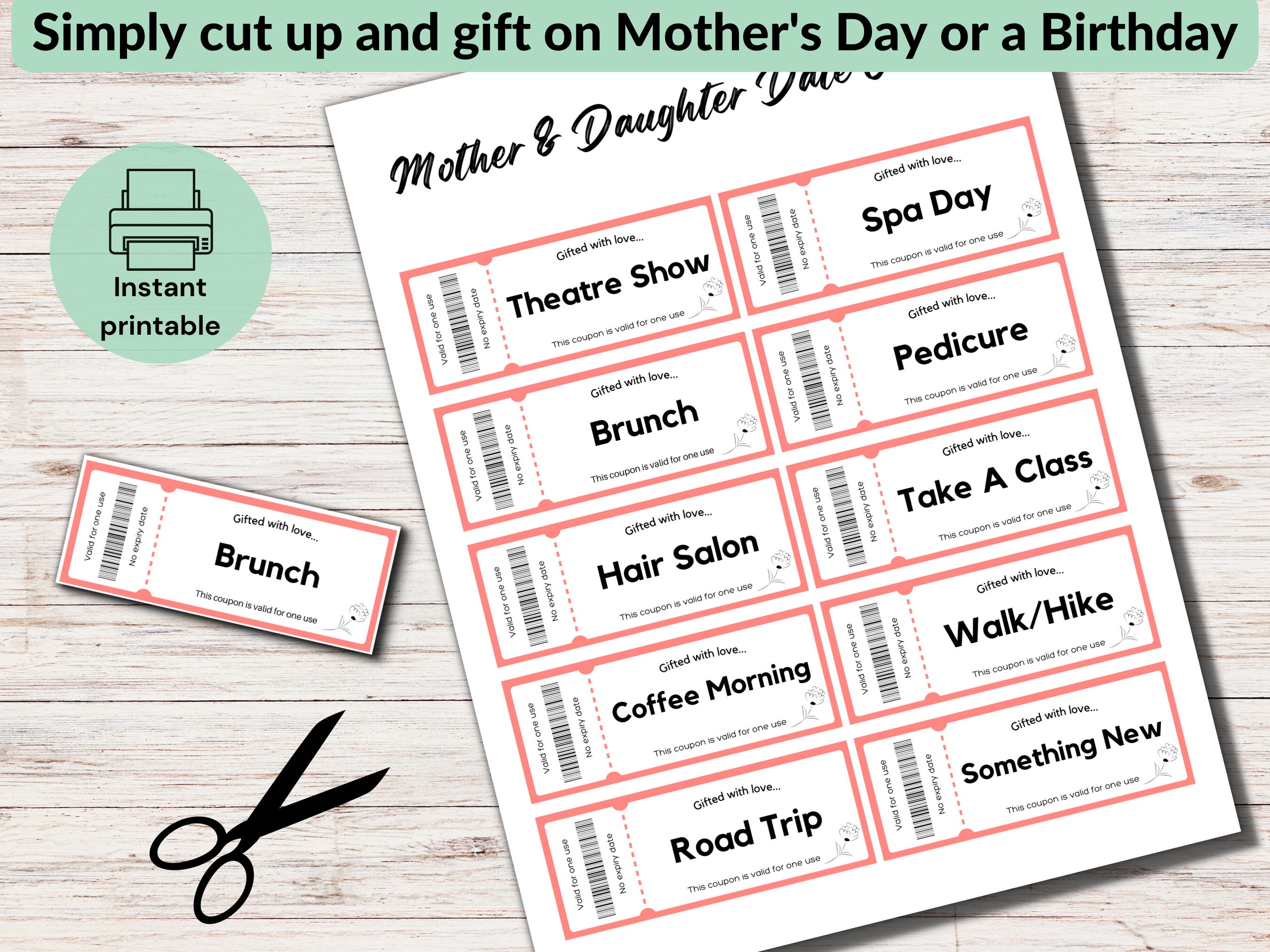 Coupon Book for Mom, Mother's Day Coupon Book Printable, Birthday ...