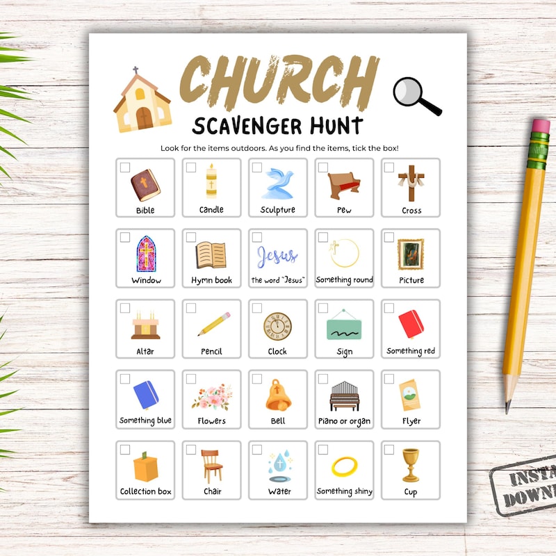 Church Scavenger Hunt - Etsy