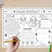 Palm Sunday Activity Placemat, Holy Week Bible Sunday School Activity ...