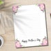Mothers Day Letter Printable, Dear Mom Letter Stationery, Handwritten ...