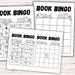 Book Bingo Reading Challenge, Reading Log Game Tracker Template, Book ...