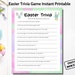 Easter Trivia Game Printable, Easter Quiz Questionnaire, Family Games ...