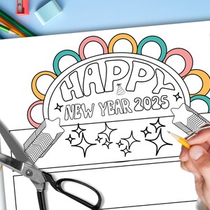 New Years Eve Craft, 2025 New Year Craft Bundle Pack, Kids NYE Paper ...