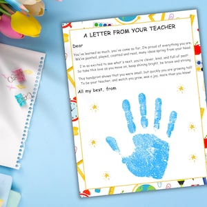 End of Year Poem Gift From Teacher, Handprint Craft for Students, End ...