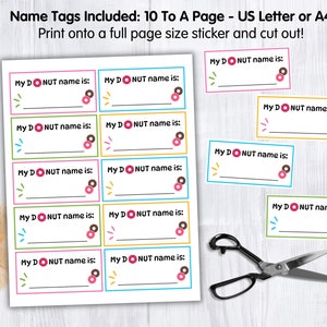 What's Your Donut Name Game Printable, Donut Party Game, Office Party ...
