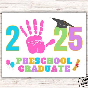 Preschool Graduation Handprint Craft, Graduate Preschool Handprint ...