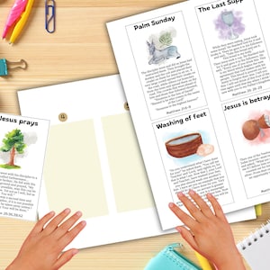 Easter Story Scripture Cards, Christian Bible Verse Cards, Sunday ...