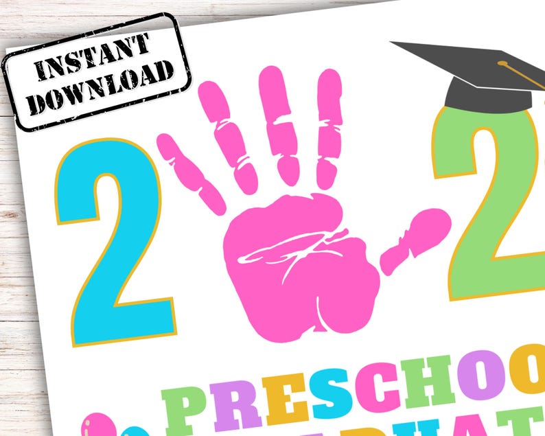 Preschool Graduation Handprint Craft, Graduate Preschool Handprint ...