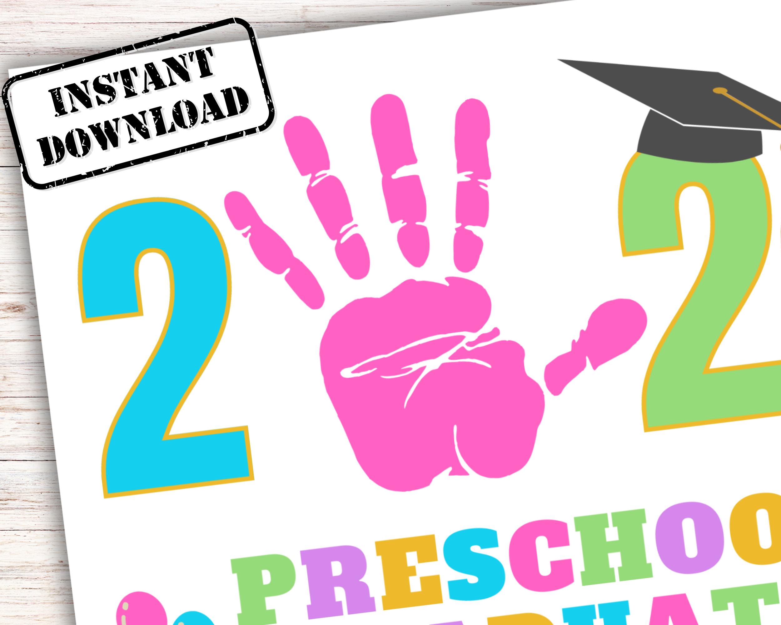 Preschool Graduation Handprint Craft, Graduate Preschool Handprint ...