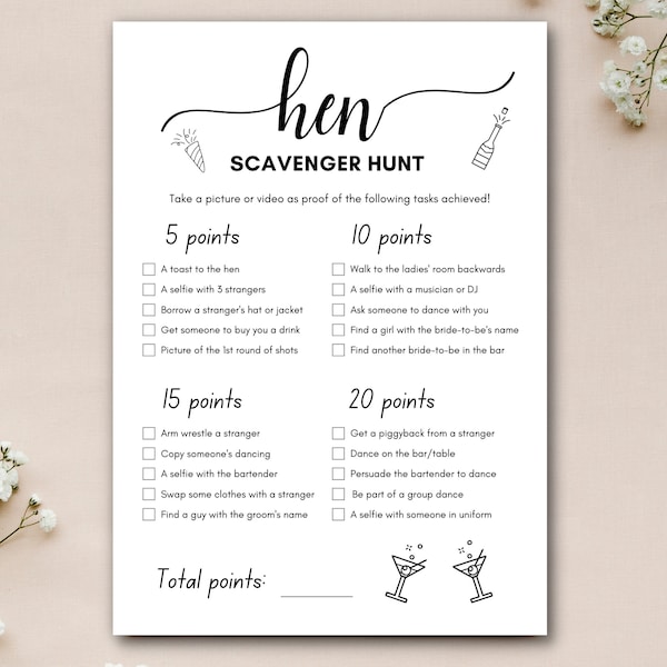 Hens Party Challenge - Etsy