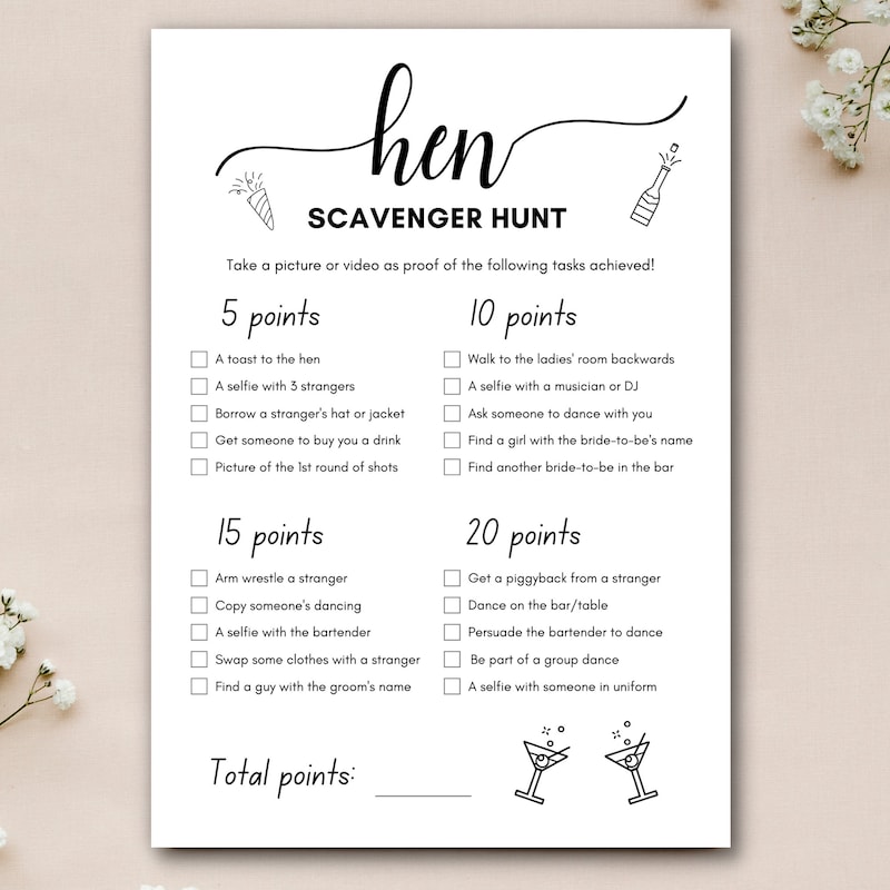 Hens Party Challenge - Etsy