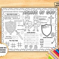 Armor of God Coloring Page – Christian Bible Printable for Kids ...