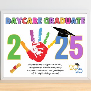 Daycare Graduation Handprint Poem, Last Day of Daycare Handprint Craft ...