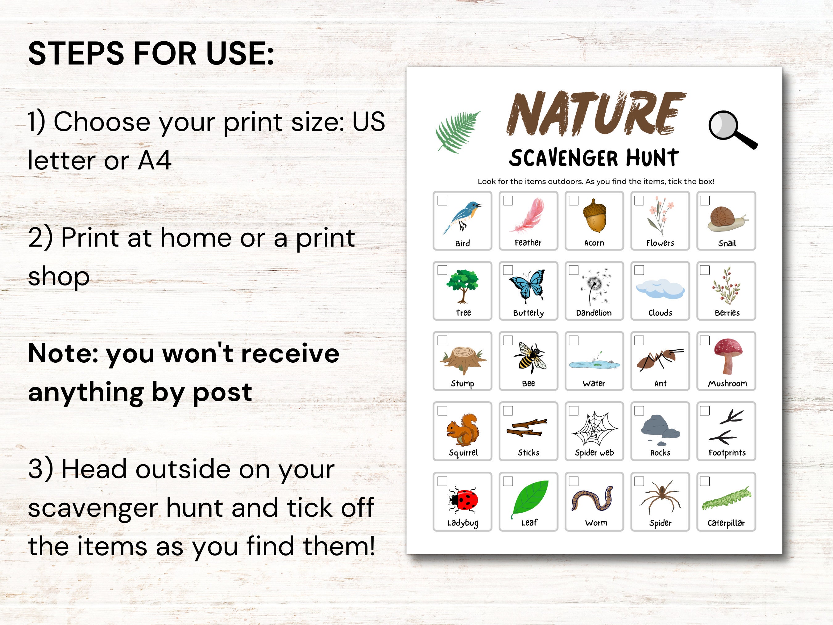 Nature Scavenger Hunt Outdoor Treasure Hunt Printable - Etsy
