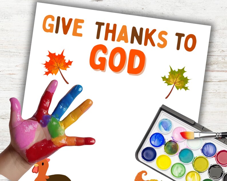 Thanksgiving Christian Handprint Craft, Thankful Turkey Fall Printable ...