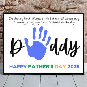 Fathers Day Handprint Craft, Fathers Day Keepsake, Baby 1st Fathers Day ...