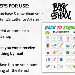 Back to School Scavenger Hunt, Classroom Treasure Hunt, School Games ...