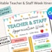 Editable Teacher Appreciation Week Flyer, Thank You Teacher Itinerary ...