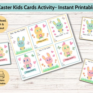 Happy Easter Classroom Cards Printables, School Kids Easter Card ...