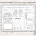 Happy Grandparents Day Activity Placemat Printable, Grandma Craft ...