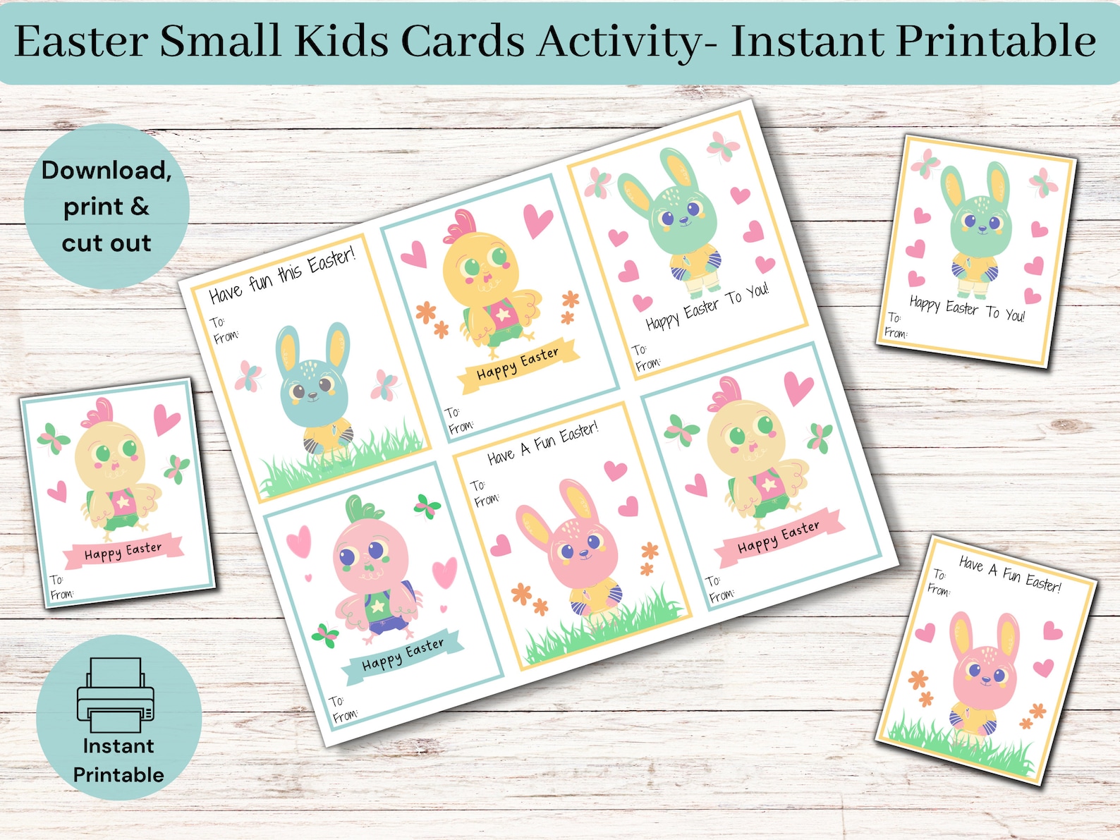 Happy Easter Classroom Cards Printables School Kids Easter - Etsy UK