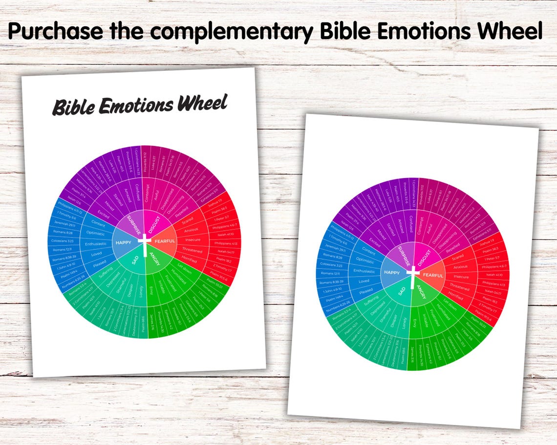 Bible Verse Emotions Chart, Bible Feelings Matching Printable ...