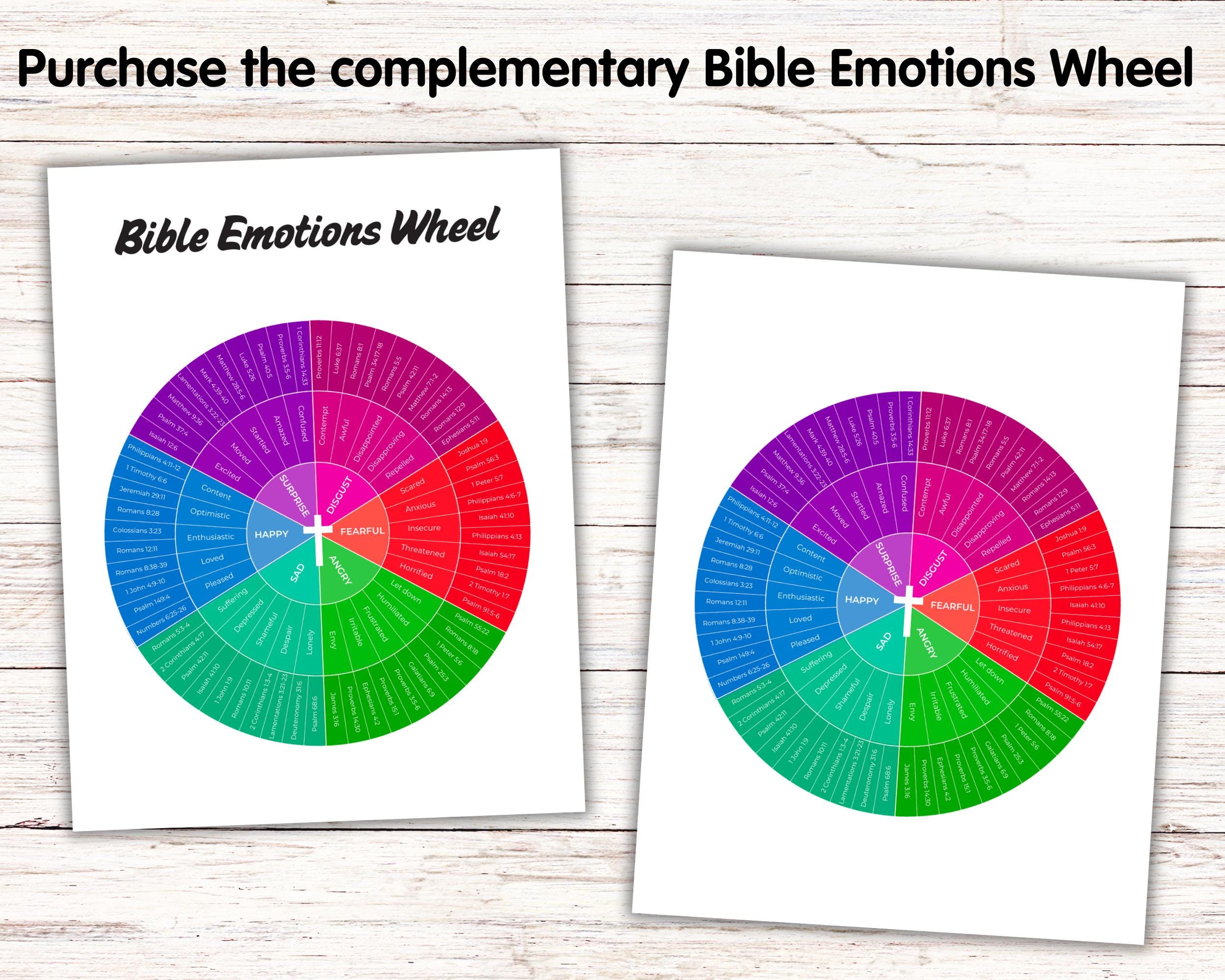 Bible Verse Emotions Chart, Bible Feelings Matching Printable ...