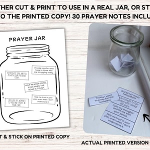 Prayer Prompts Jar Craft Printable, DIY Prayer Idea Notes, 30 Days of ...
