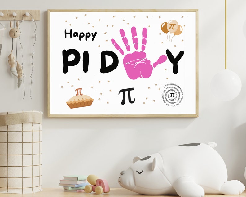 Pi Day Handprint Craft Art, Pi Day Classroom Activity, Pi Day Keepsake ...