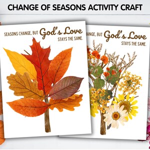 Seasons Change Bible Craft, Kids Sunday School Tree Leaves Activity ...