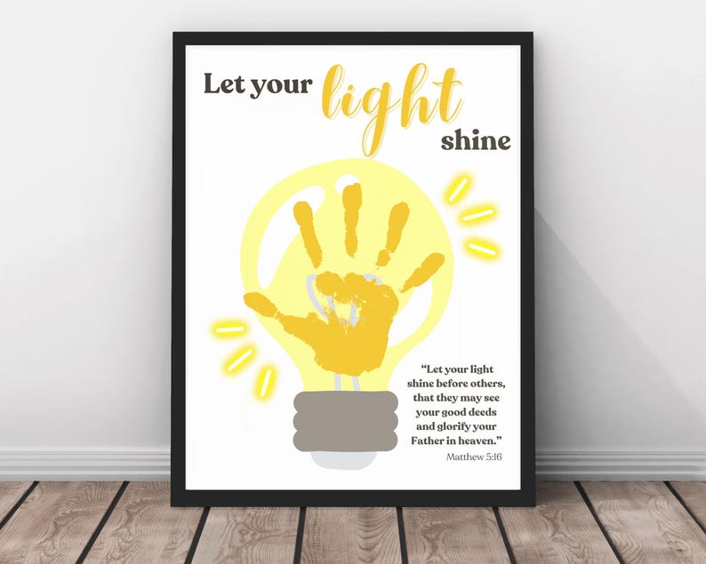 Let Your Light Shine Handprint Craft, Kids Halloween Art Activity ...