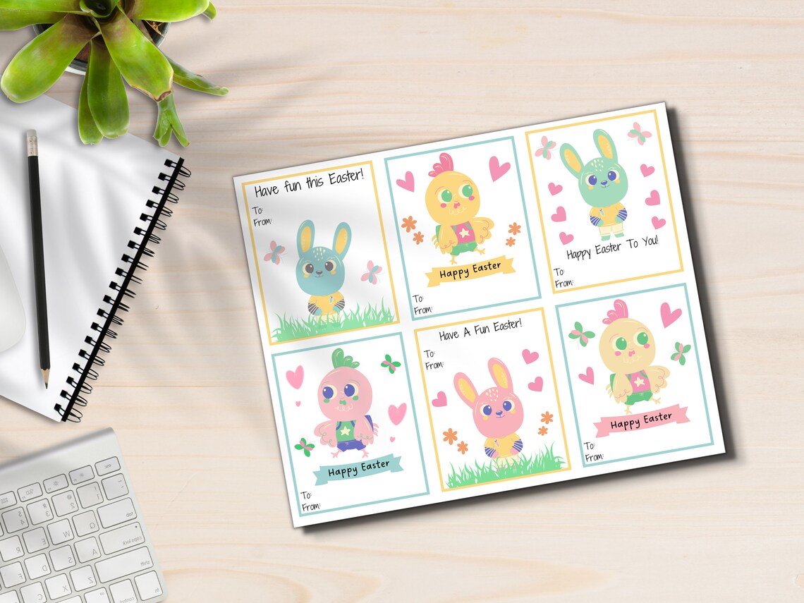 Happy Easter Classroom Cards Printables School Kids Easter - Etsy UK