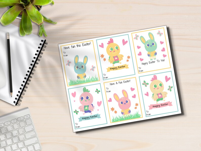 Happy Easter Classroom Cards Printables School Kids Easter - Etsy UK