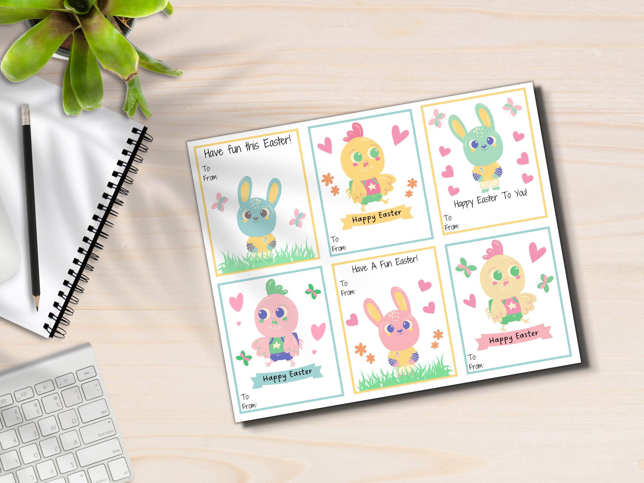 Happy Easter Classroom Cards Printables School Kids Easter - Etsy UK